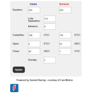 Choose Perfect Cam with New Summit Racing Cam Timing Calculator