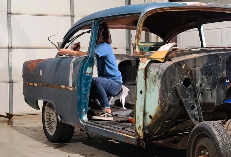 Follow Racer Alex Taylor and Her '55 Chevy on a "Quest for the Sixes"