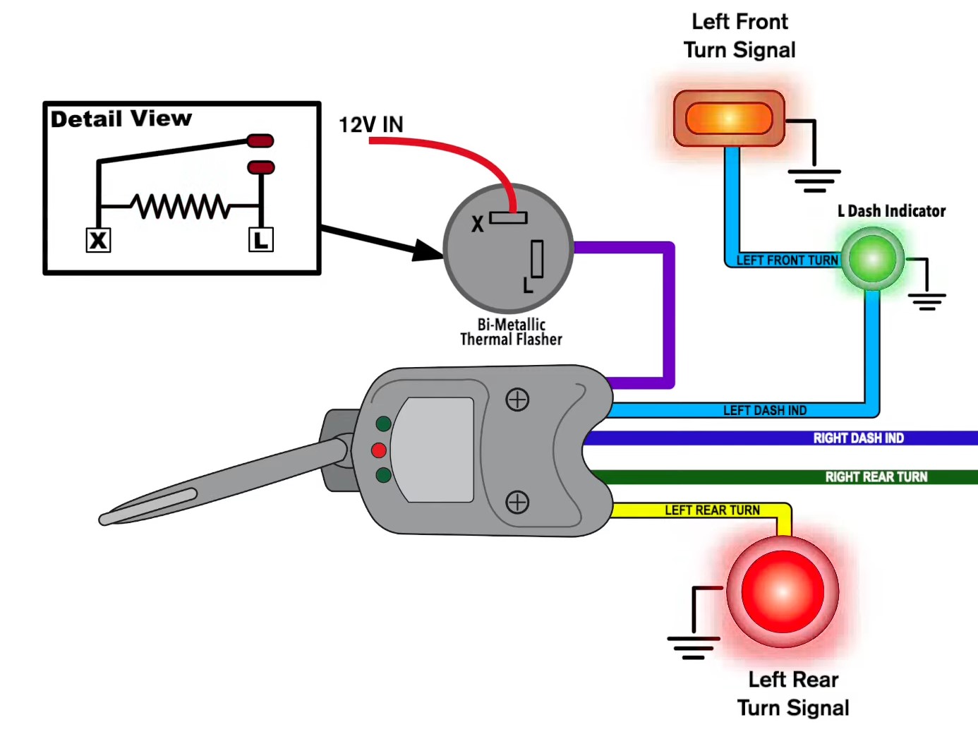 Turn Signal Relay Wiring Diagram 3 Pin CF13 LED Flasher Relay Fix Turn