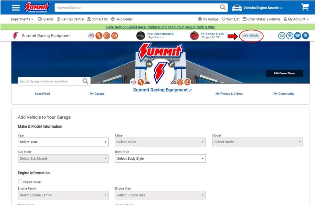 Summit Racing Launches Gearhead-Only Social Community