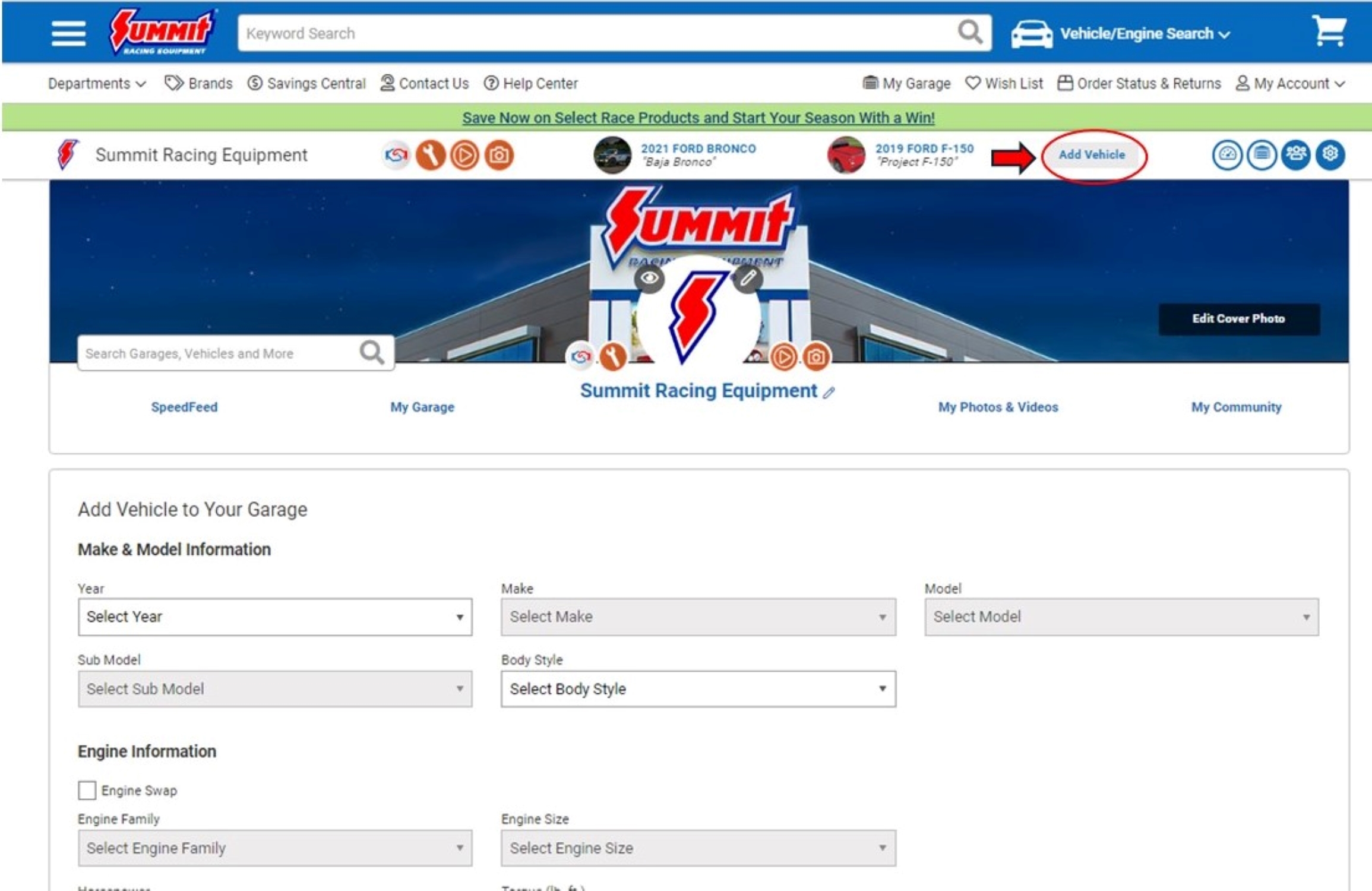 Summit Racing Launches Gearhead-Only Social Community